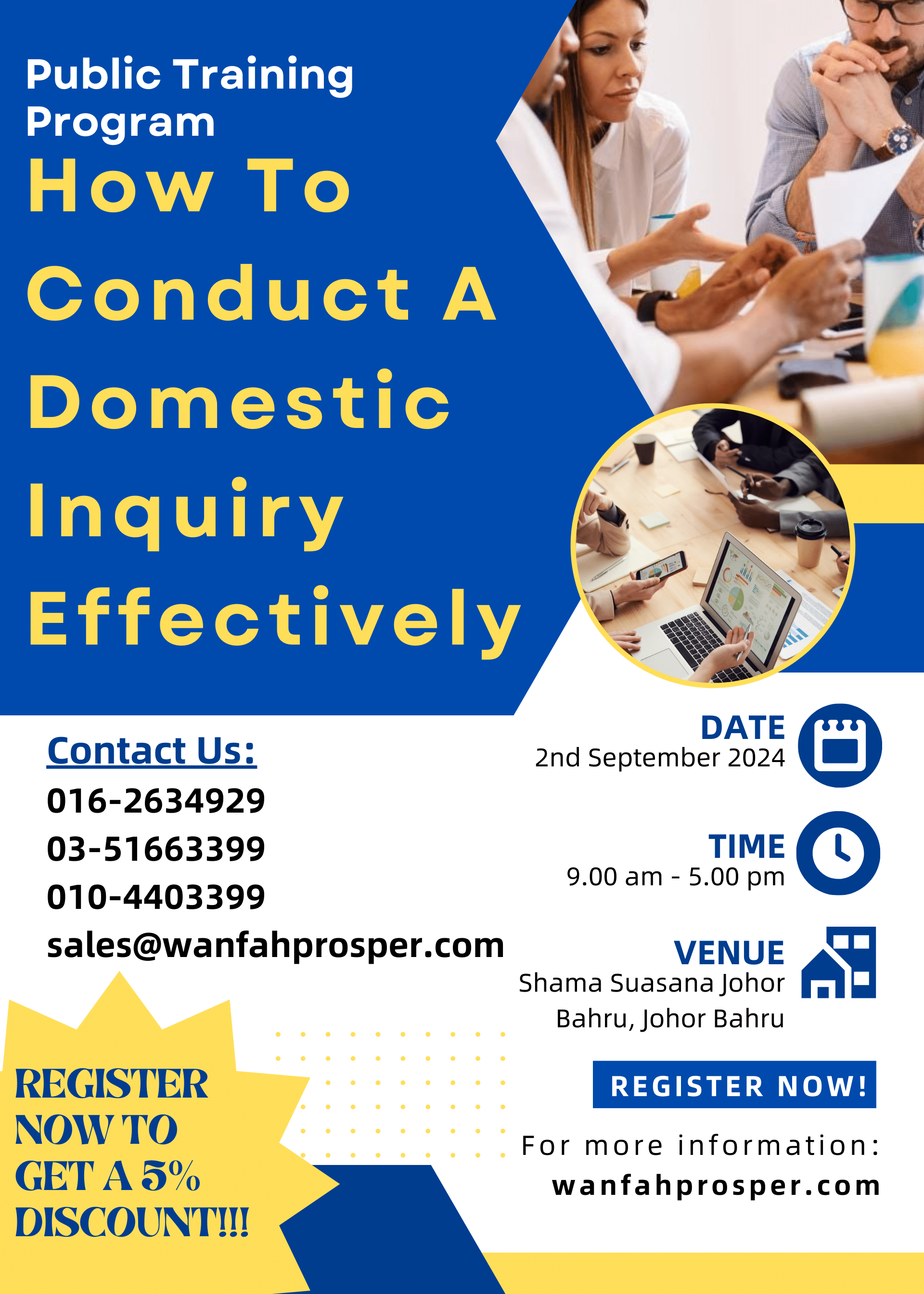 How To Conduct A Domestic Inquiry Effectively Public Training Poster ...